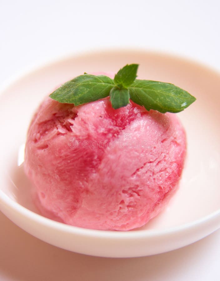 Pink raspberry icecream stock photo. Image of summer - 11797974
