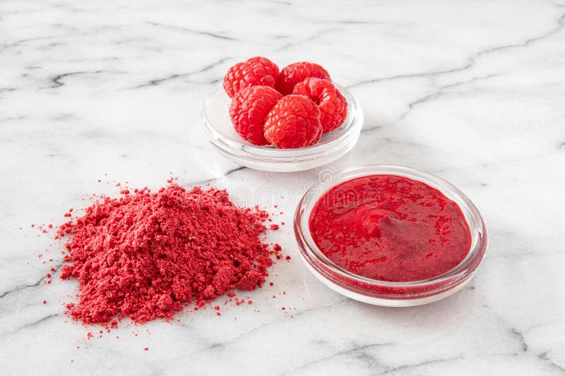 Pink raspberry powder stock image. Image of isolated - 296743917