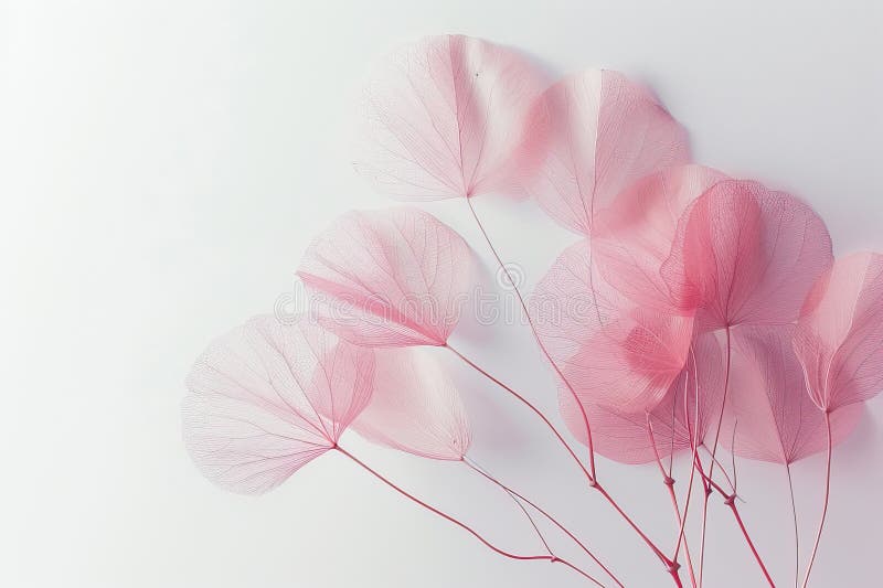 Pink X-ray Flowers with Delicate Petals and Copy Space for Text Stock ...