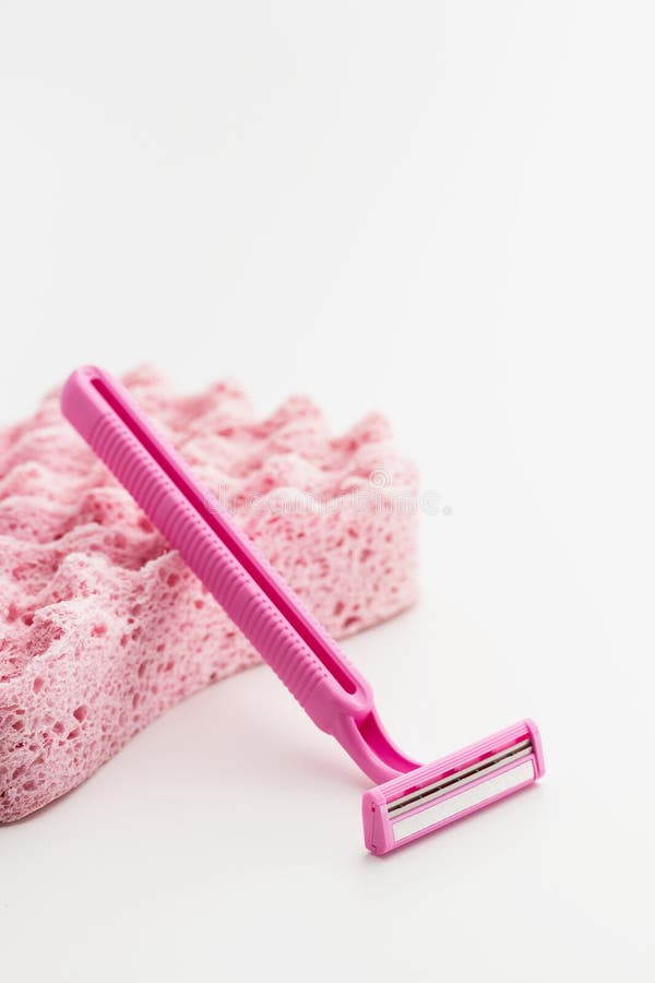 Pink razor blade stock image. Image of cosmetic, body - 27783397