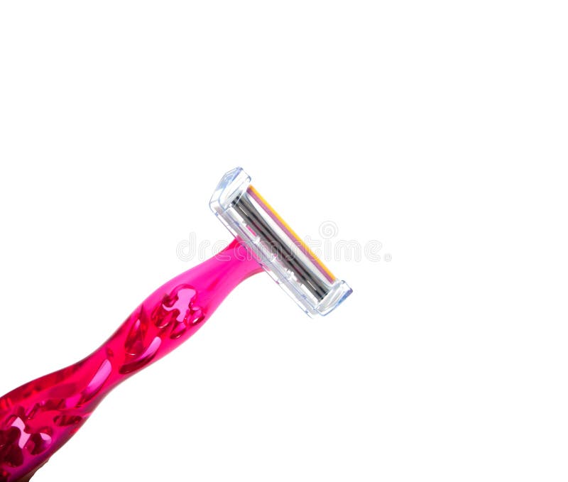 Pink Razor Isolated on White Stock Photo - Image of razor, hair: 109772920