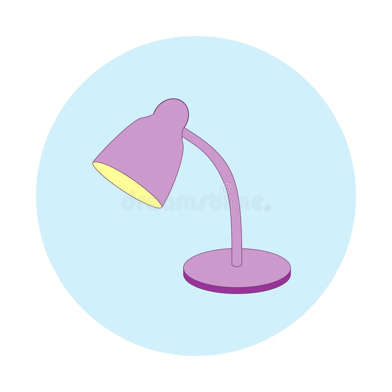 Pink Reading Lamp Icon stock vector. Illustration of domestic - 330151834
