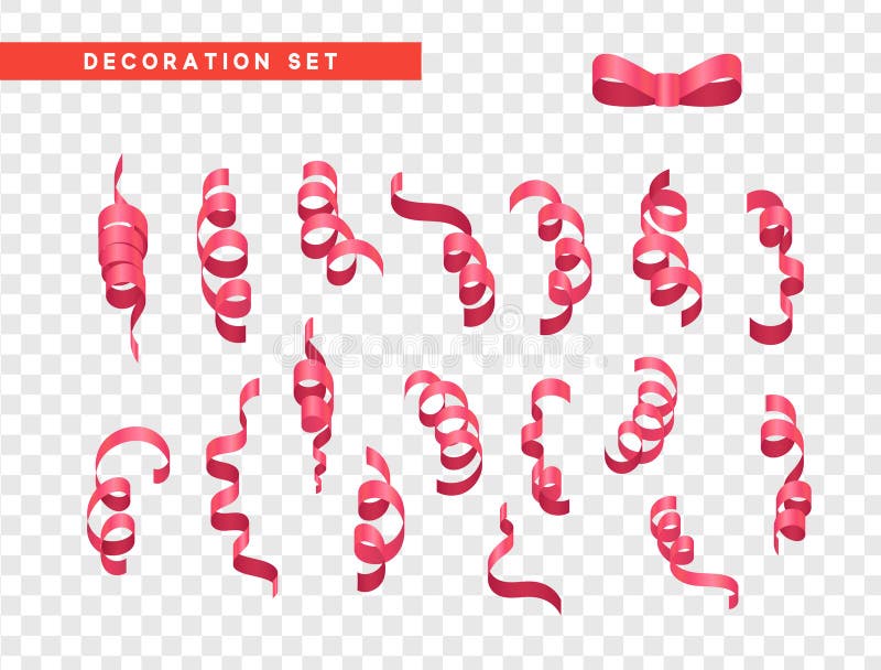 Pink Realistic Confetti. Festive Design Elements Stock Illustration ...