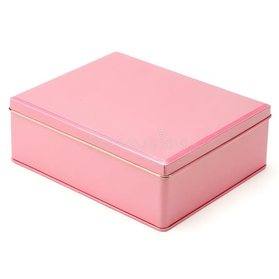 Pink Rectangular Box Isolated on White Background Stock Illustration ...