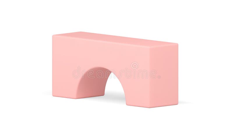 Pink Rectangular Construction Arch Basic Foundation Showcase Geometric ...