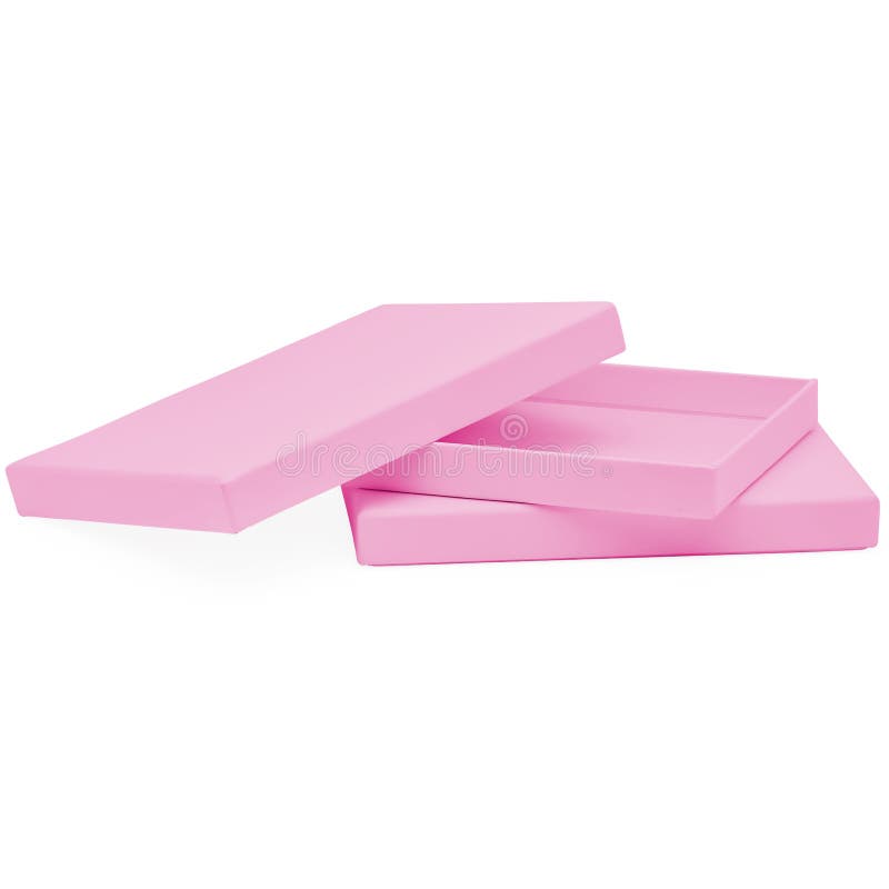 Pink Rectangular Flat Chocolate Jewelry and Gift Box Stock Photo ...