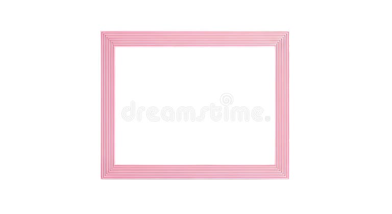 Pink Frame: Rectangular Shape with Multiple Thin Lines, Isolated Object ...