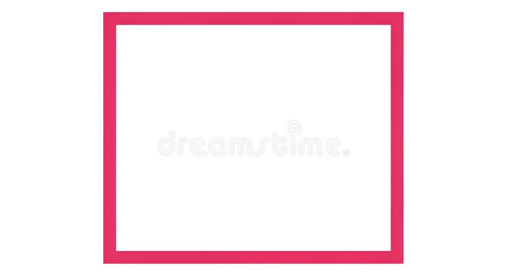 Pink Square Frame on White, Graphic Element, Simple Design, Modern ...