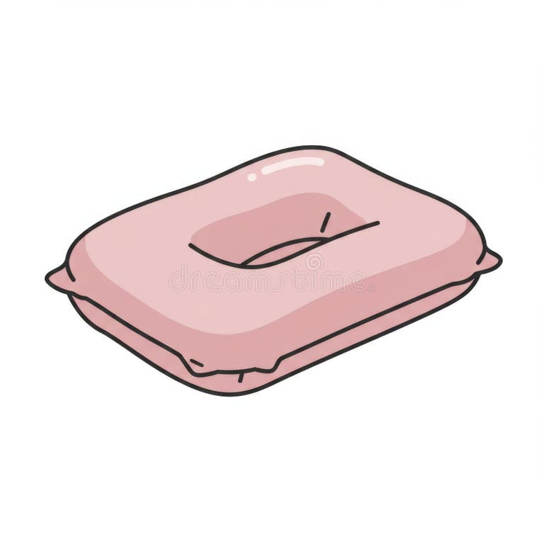 Pink Rectangular Inflatable Float for Relaxation Stock Illustration ...