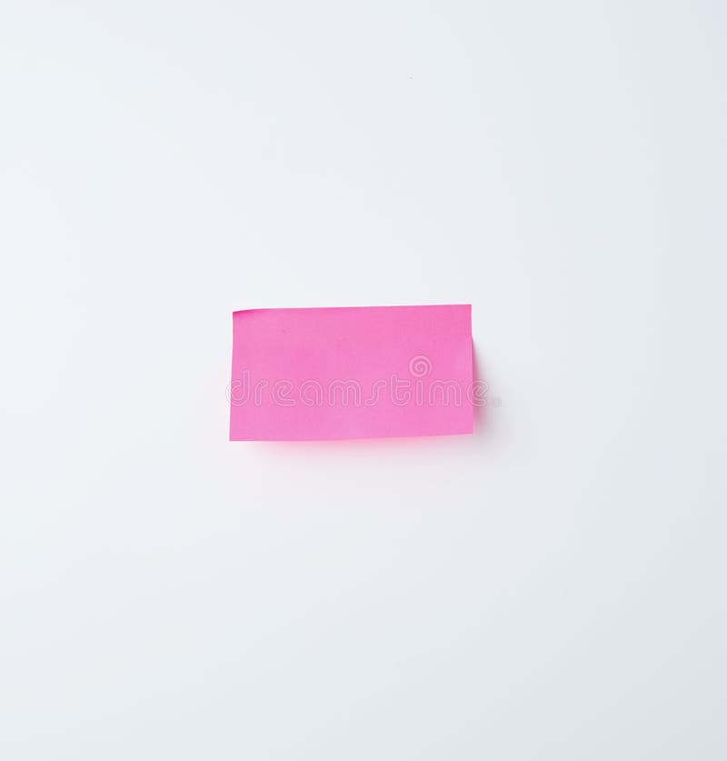 Pink Rectangular Sticker on a White Background Stock Image - Image of ...