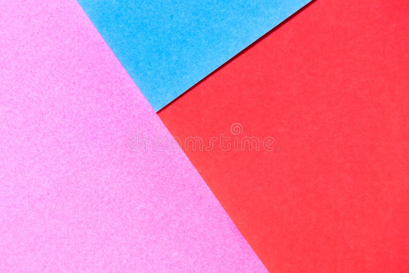 Pink, Red and Blue Color Paper Display As Abstract Blank Background ...