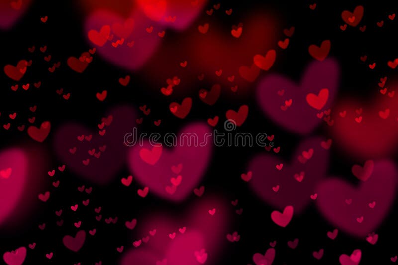 Pink and Red Heart Blur Magic Particles Isolated Effect Abstract ...