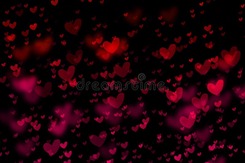 Pink and Red Heart Blur Magic Particles Isolated Effect Abstract ...