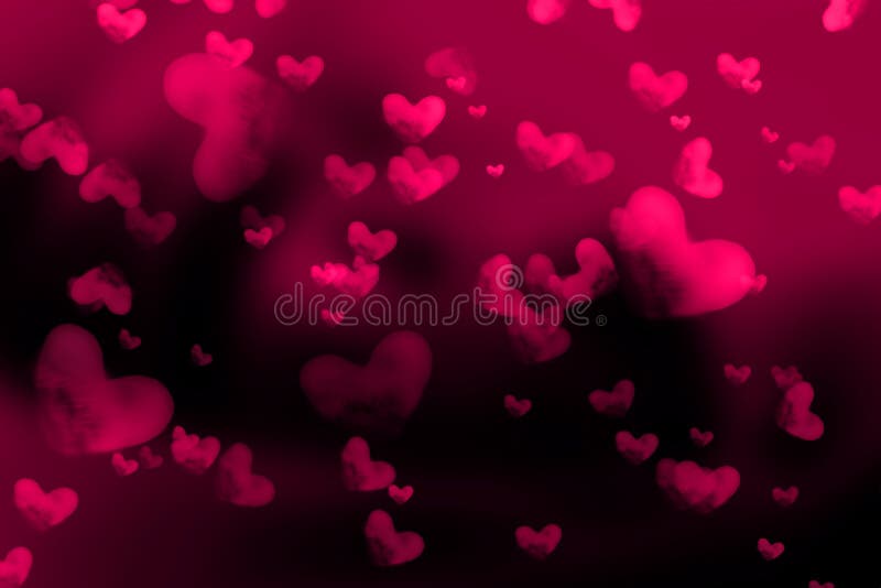 Pink and Red Heart Blur Magic Particles Isolated Effect Abstract ...