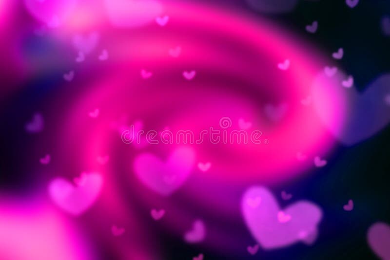 Pink and Red Heart Blur Magic Particles Isolated Effect Abstract ...
