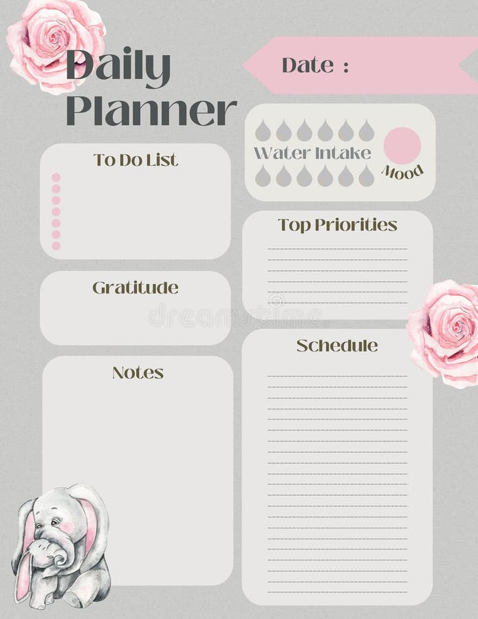 Minimalistic Planners , daily, Weely, Monthly. Stock Illustration ...