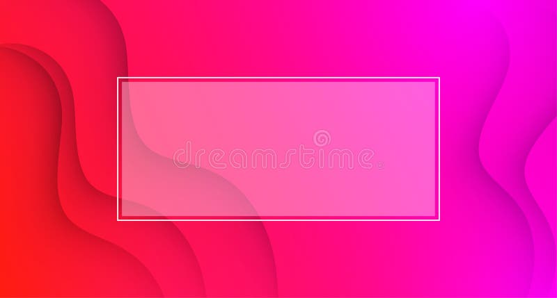 Pink Wavy Background with White Frame. Stock Vector - Illustration of ...