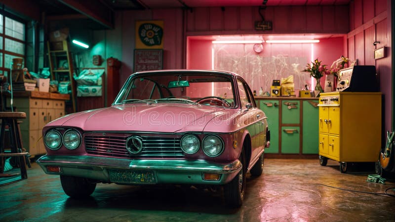 Pink Retro Car stock photo. Image of pink, cuba, automotive - 310154170