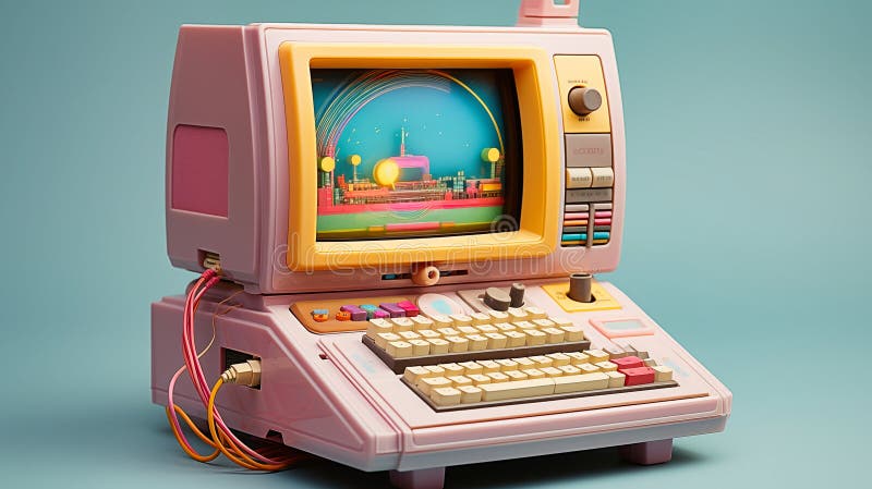 Toy computer stock illustration. Illustration of futuristic - 303771251