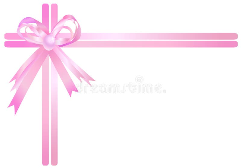 Pink ribbon border stock vector. Illustration of mammogram - 17329884