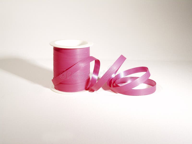 Pink ribbon stock image. Image of roll, boxes, packing, christmas - 59539
