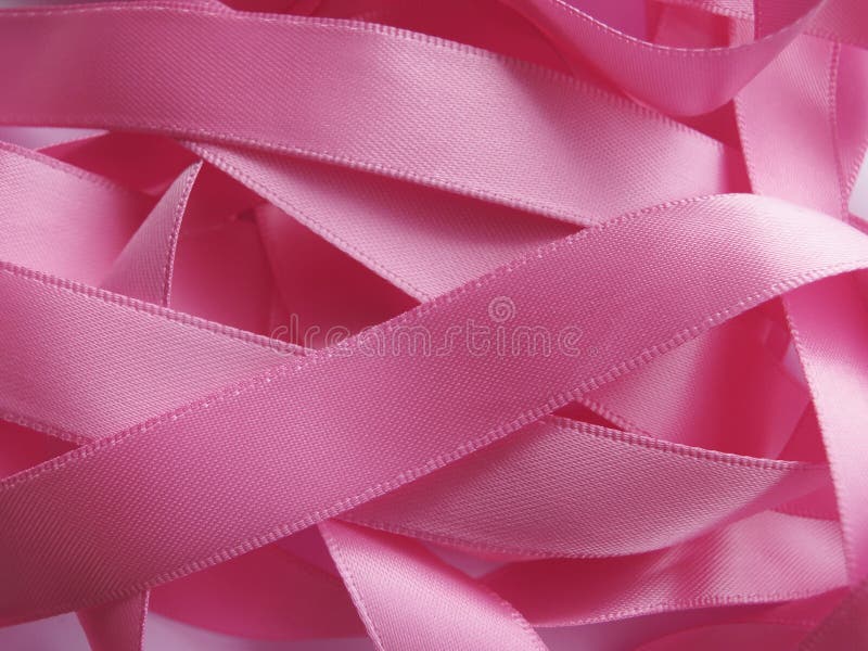 Pink Ribbon Over White Background, Design Element Stock Photo - Image ...
