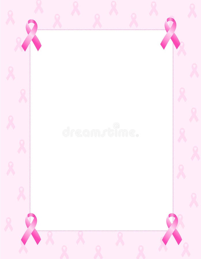 Pink Ribbon Border Clip Art