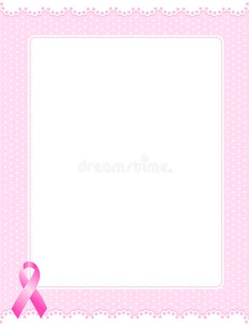 Pink ribbon border stock vector. Illustration of mammogram - 17329884