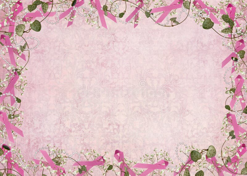 Cancer Pink Ribbon Border