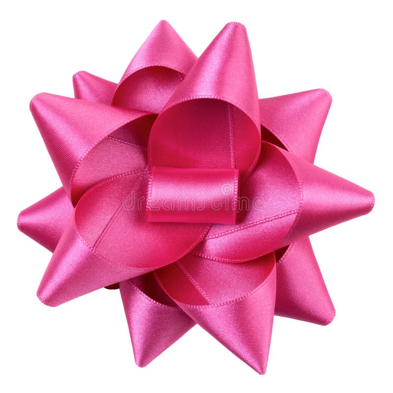 Pink christmas bow stock photo. Image of event, cutting - 6788700