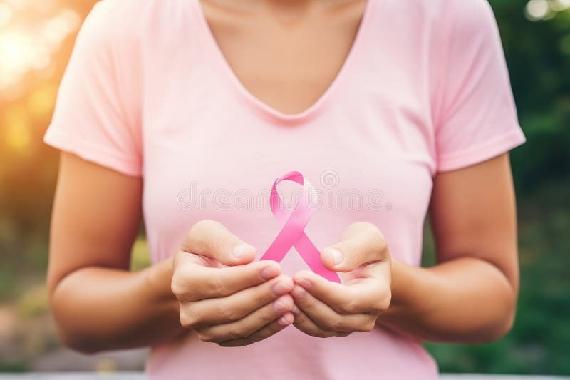 Pink Ribbon Breast Cancer. a Pink Cancer Awareness Stock Illustration ...