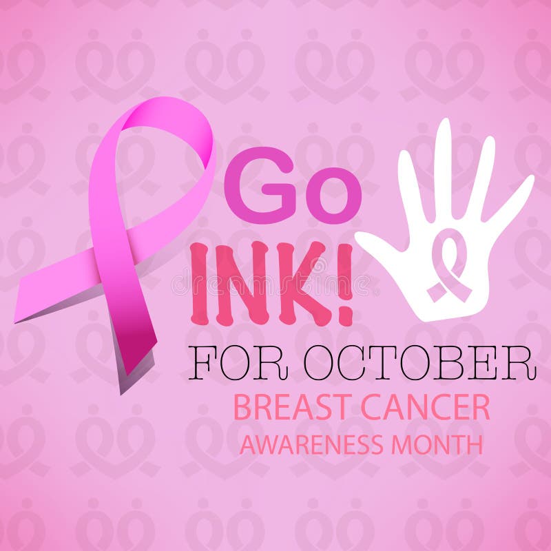 Breast Cancer Awareness With Heart Joined Women Hands And Pink Ribbon