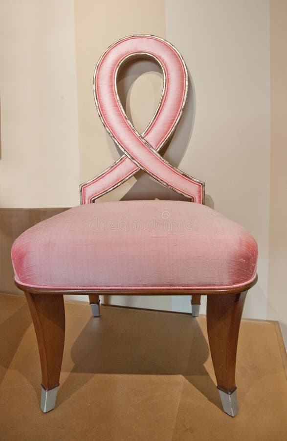 Pink Ribbon Chair stock photo. Image of furnishings, collectors - 29130922