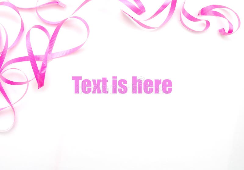A pink ribbon frame stock image. Image of white, front - 11971081