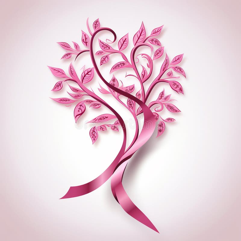 Pink ribbon for hope stock illustration. Illustration of shape - 296758767