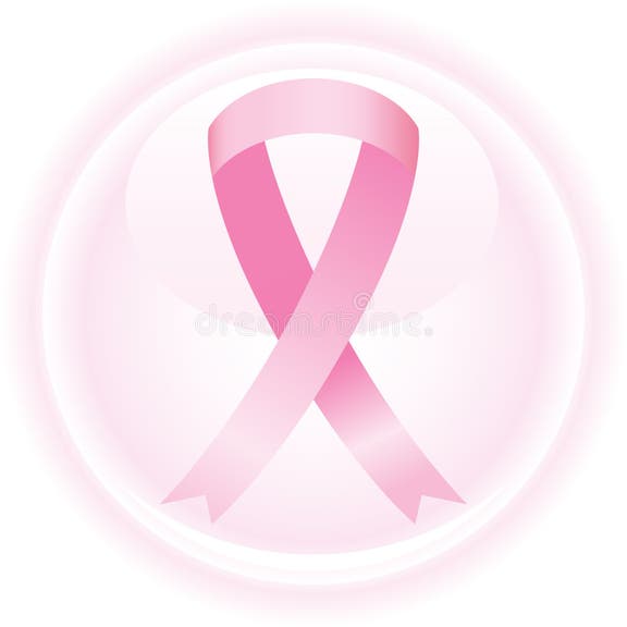 Pink Ribbon Icon stock vector. Illustration of isolated - 9265199