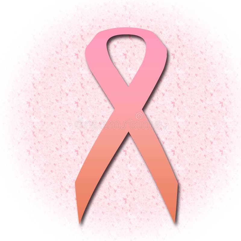 Pink ribbon illustration stock illustration. Illustration of help ...