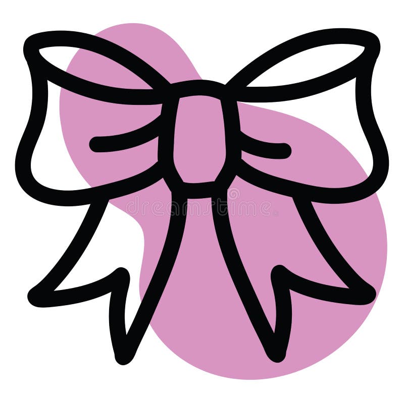 Pink ribbon, icon icon stock vector. Illustration of celebration ...