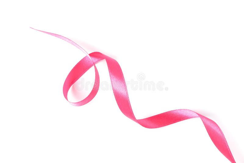 Pink Ribbon Isolated on White Background Stock Photo - Image of design ...