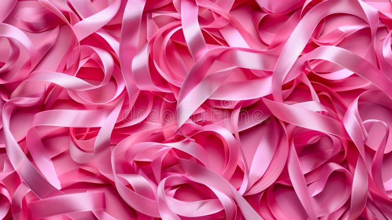 Pink Ribbon Patterns are Overcrowded. Stock Illustration - Illustration ...