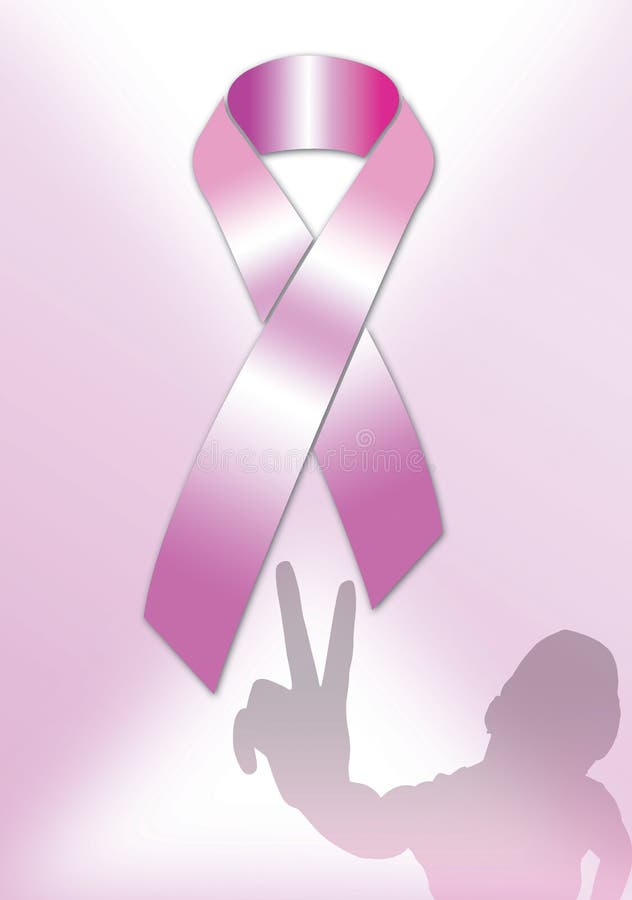 Pink Ribbon Poster 3 stock illustration. Illustration of pink - 2447775