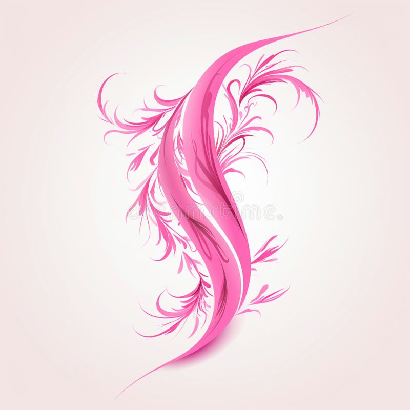 Pink Ribbon a Symbol of Hope and Strength Stock Illustration ...