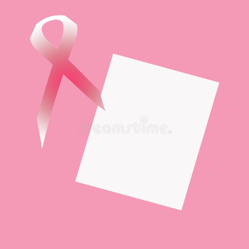 Pink Ribbon Walk Illustration Stock Illustration - Illustration of walk ...