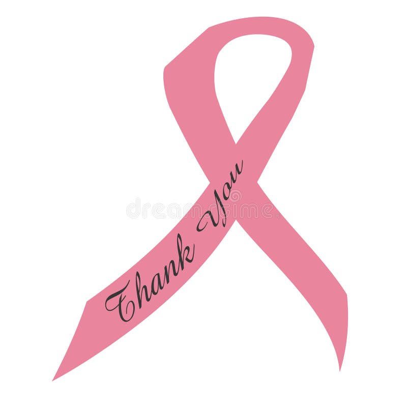 Pink ribbon clip art stock illustration. Illustration of symbol - 1967688