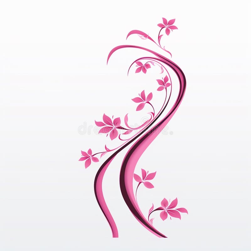 Pink Ribbon To Honor Survivors Stock Illustration - Illustration of ...