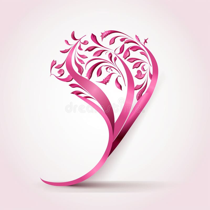 Pink ribbon for unity stock illustration. Illustration of women - 295663774