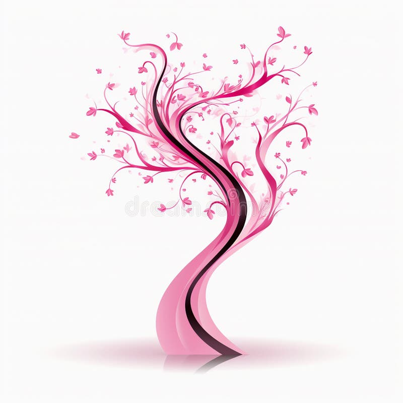 Pink Ribbon for Unity a Symbol of Our Shared Humanity Stock Illustration - Illustration of ...