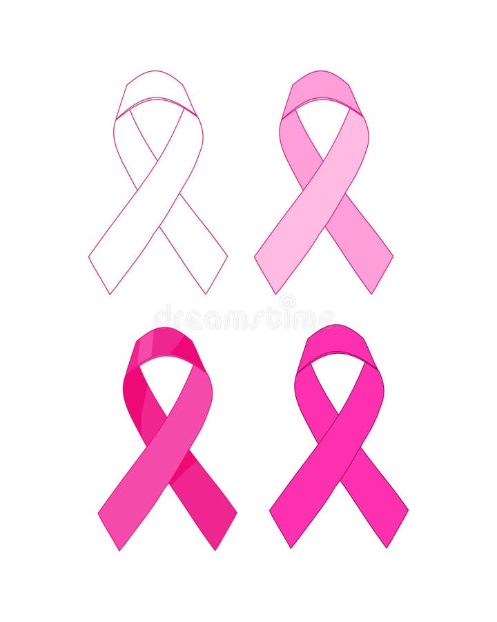 Pink ribbon vector stock vector. Illustration of emblem - 77557985