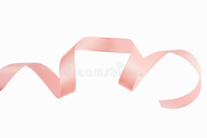 A Pink Ribbon on a White Background. Stock Photo - Image of abstract ...