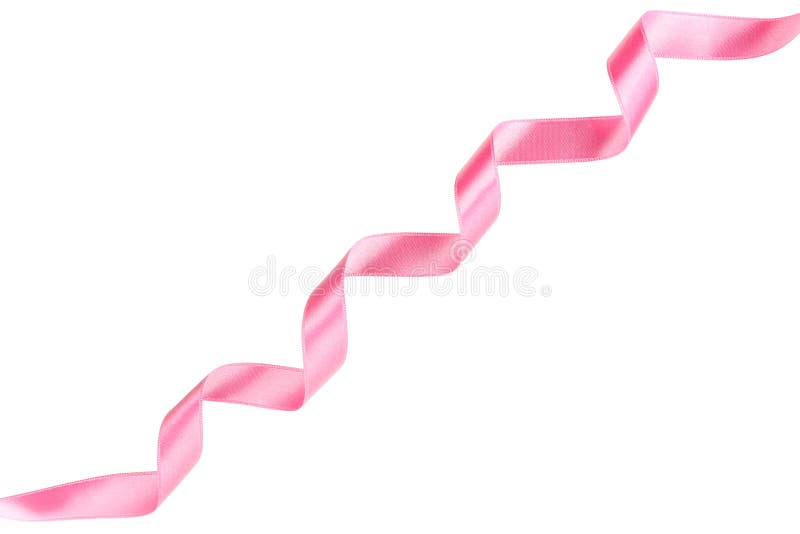 Pink Ribbon on a White Background Stock Image - Image of celebration ...